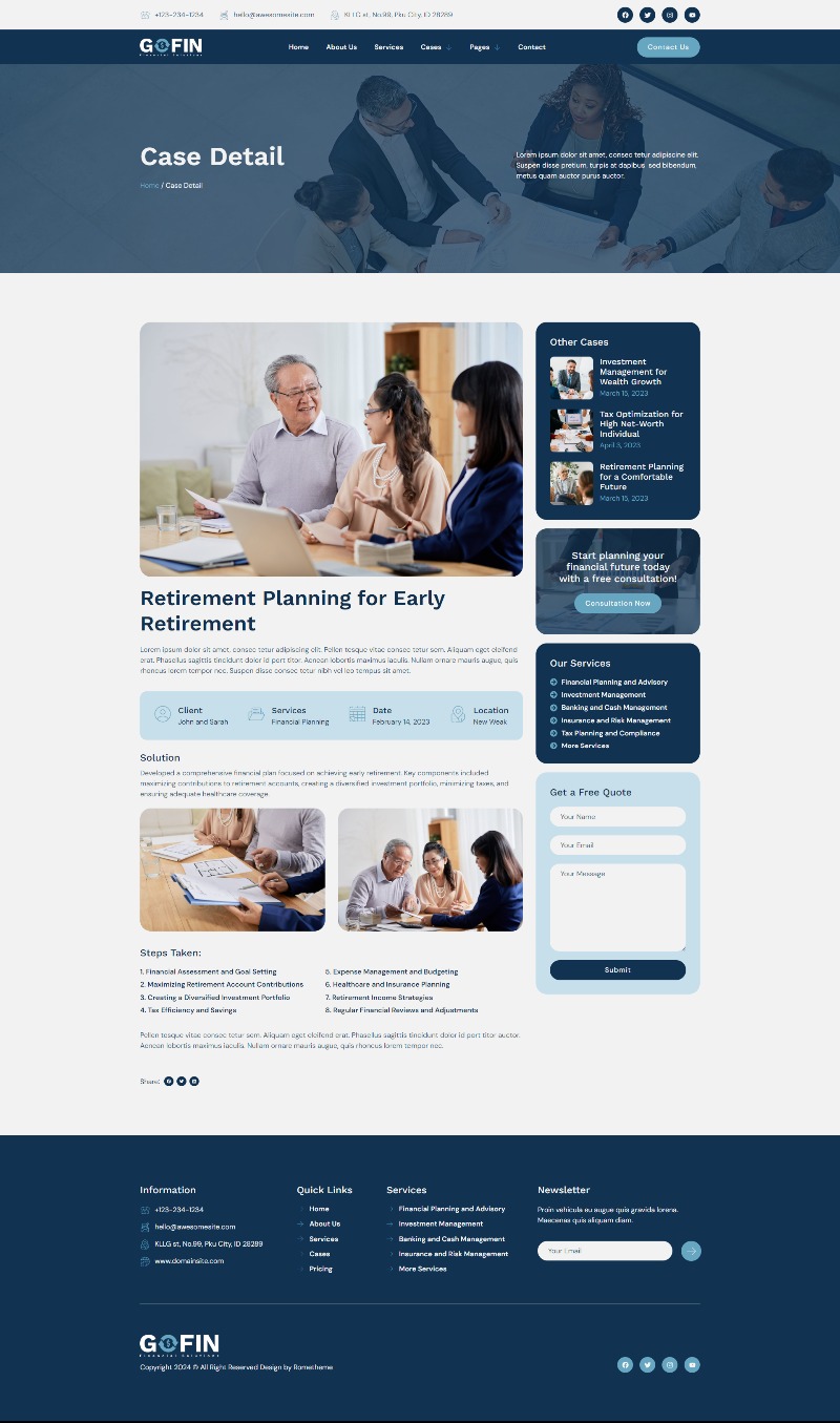 Gofin - Financial Solutions Elementor Template Kit by Rometheme ...